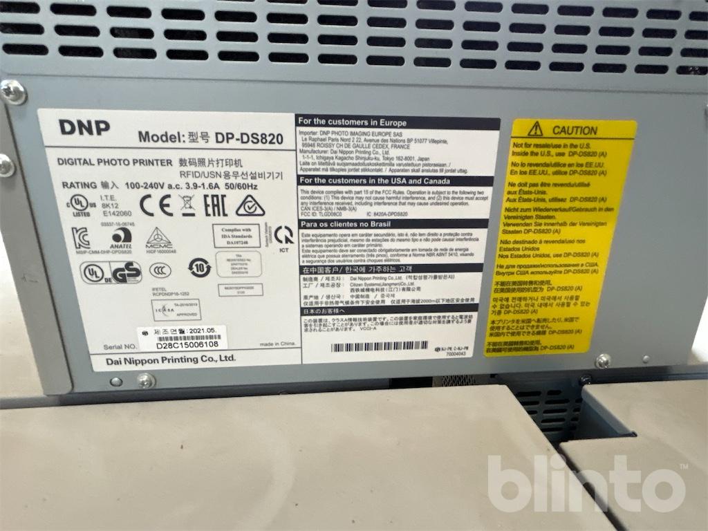 Drucker - DNP DS820 Digitaler Farbsublimationsfotodrucker A4 | Blinto